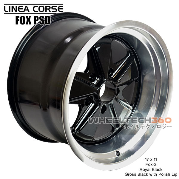 Linea Corse Fox PSD (Fox 2, 17x11, 5x130+16mm, 71.6mm Hub) Royal Black ...
